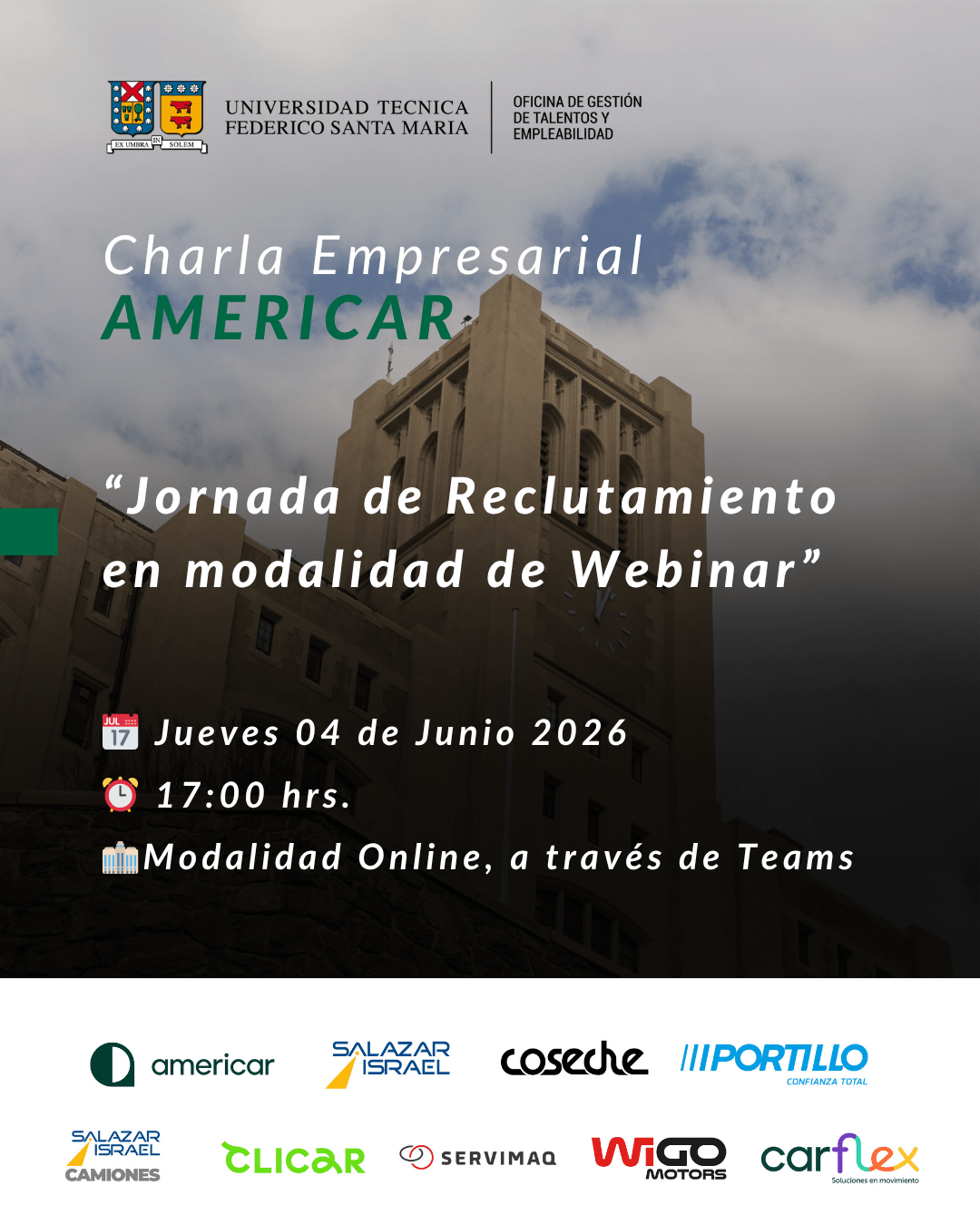 Charla AMERICAR “Jornada de Reclutamiento” - Universidad Técnica ...